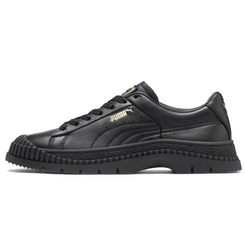 Puma Utility Black Leather Platform Sneakers Women's … - Gem